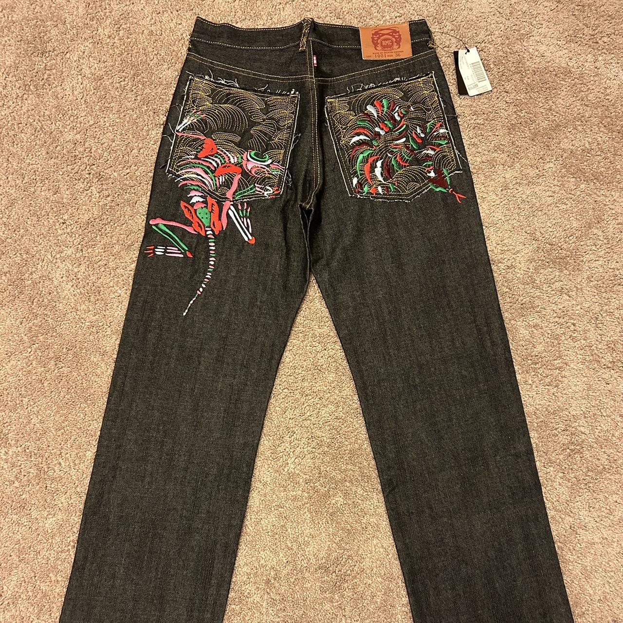 | RMC | | embroidered denim’s | | 36 | | Deadstock | - Depop