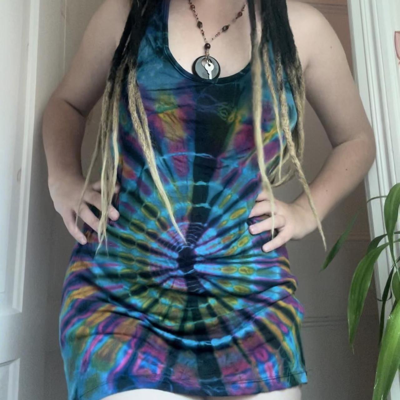 Funky threads tie dye print vest top! So cute just a... - Depop