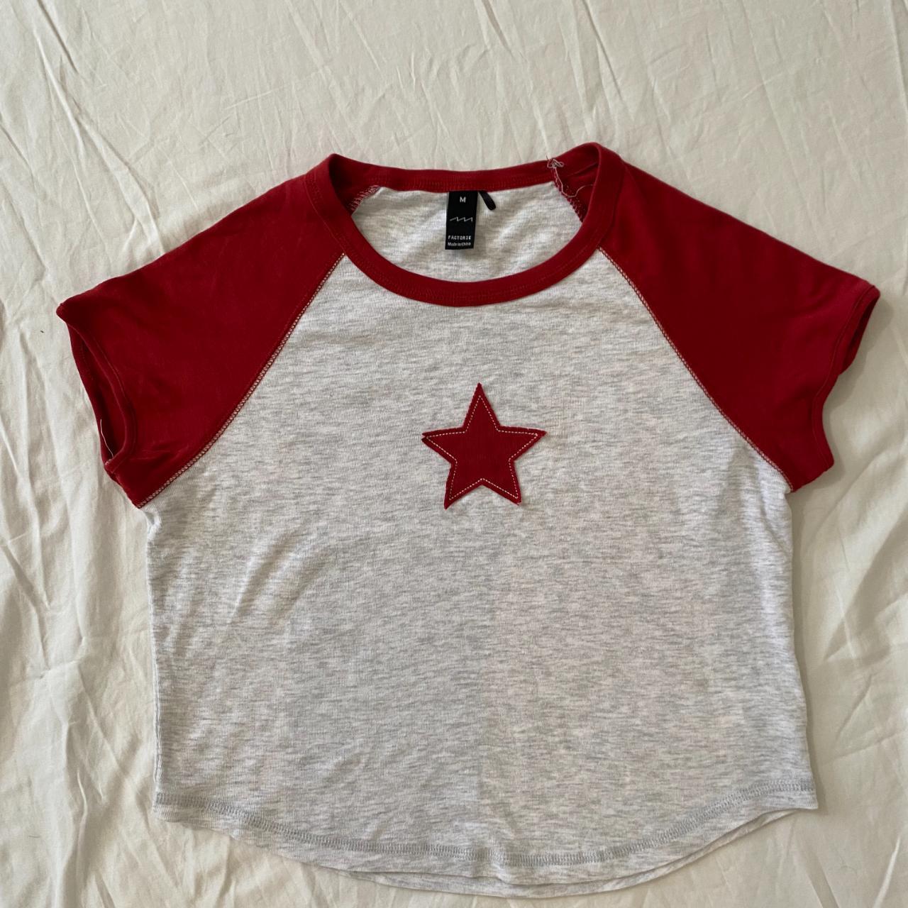 Factorie cropped baby tee Size M - Depop