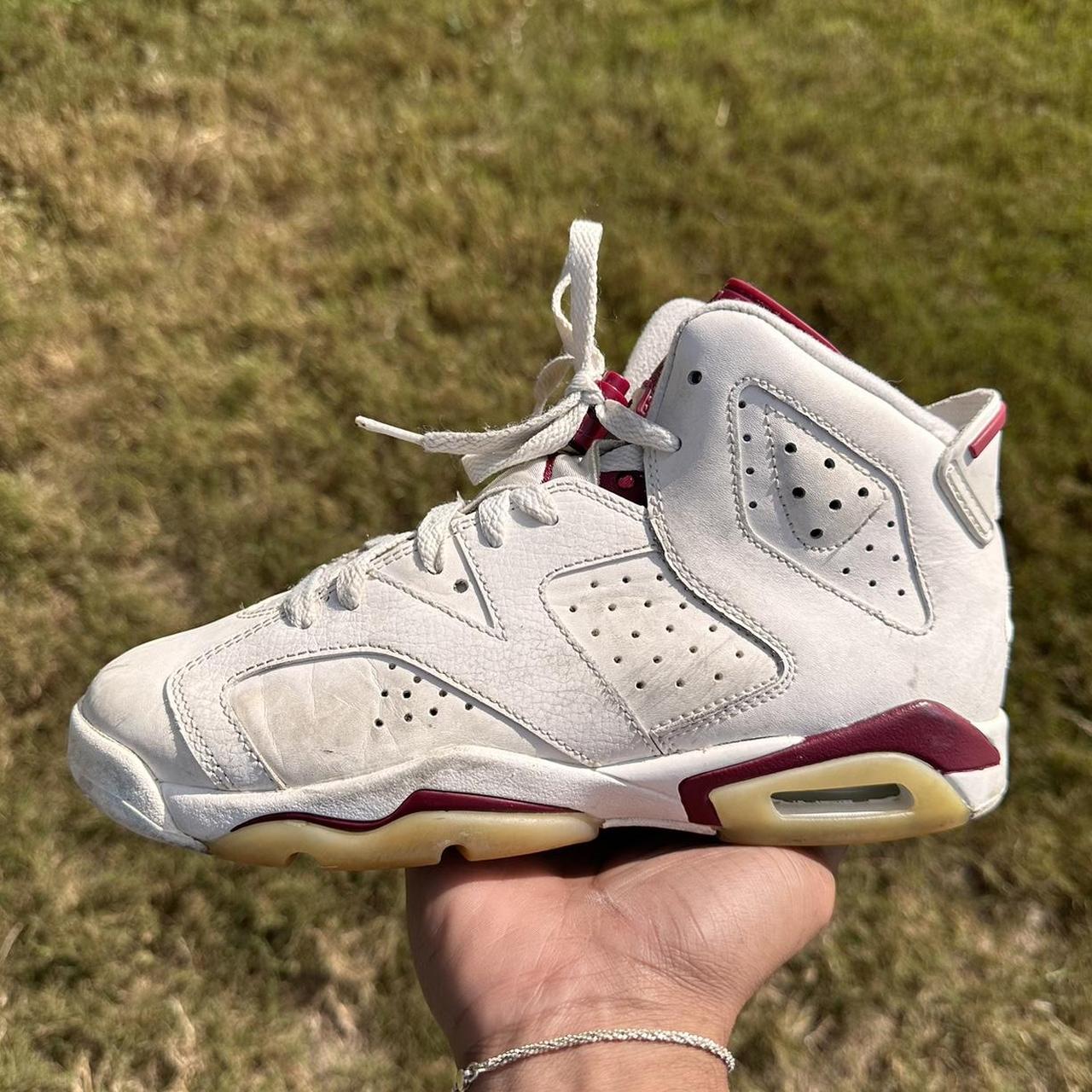 Jordan 6 Maroon Sz6.5y / 8W General wear, no major... - Depop