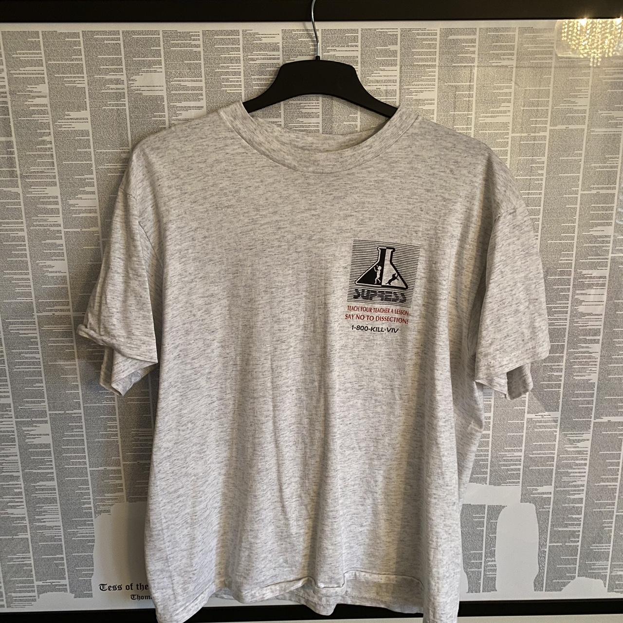 ONEITA POWER-T Grey vintage top from Newtown,... - Depop