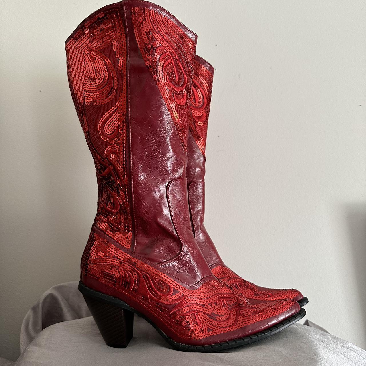 Women's Red Boots | Depop