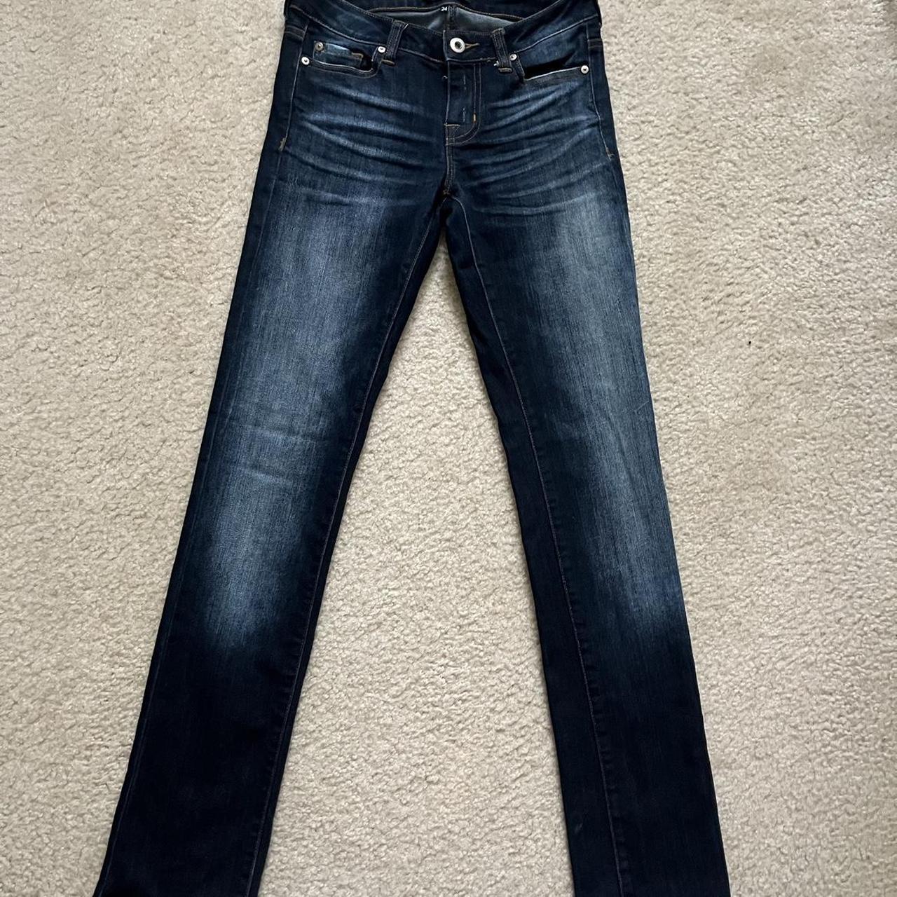 Dex size 24 y2k bootcut dark wash jeans. Super... - Depop