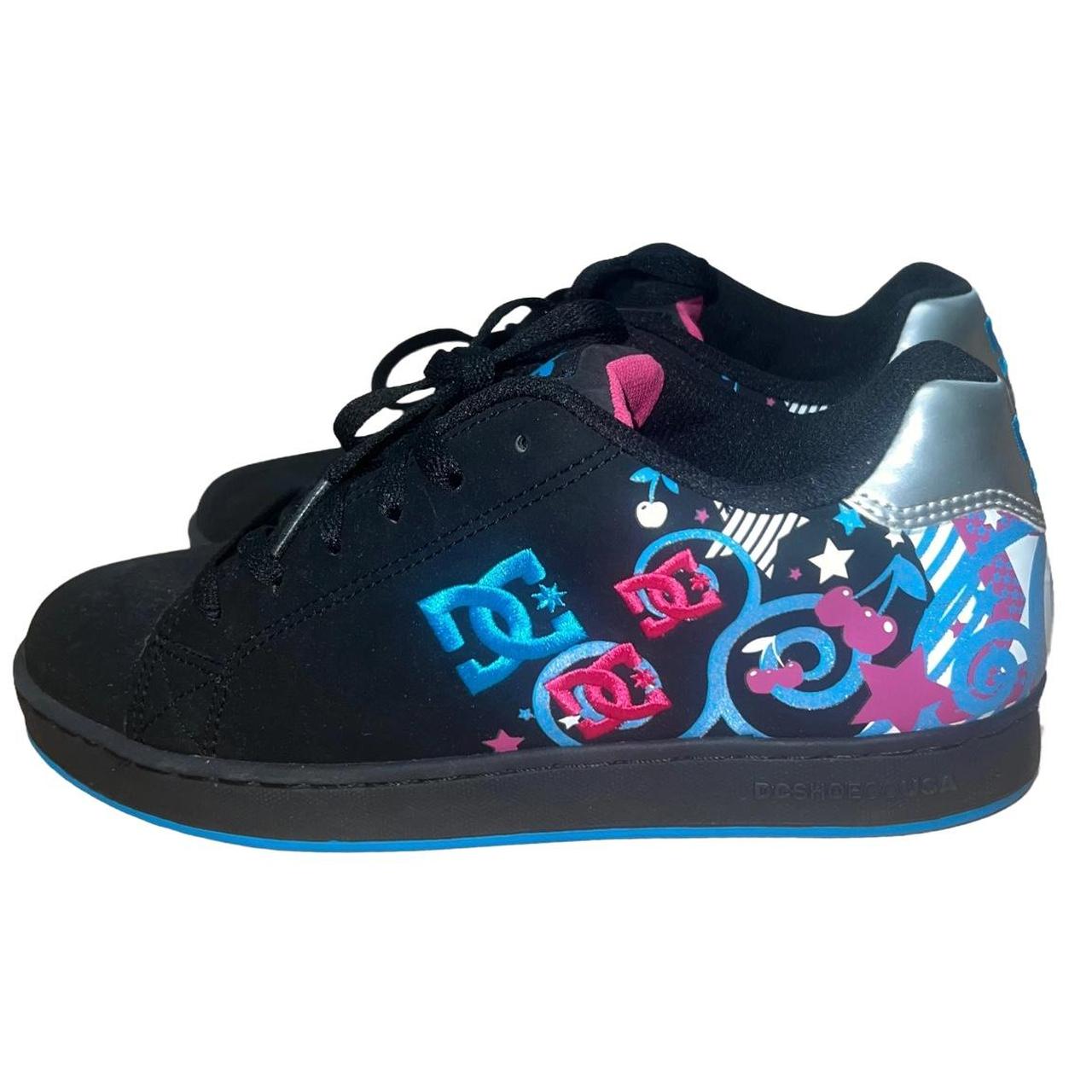 super rare vintage dc shoe co multi color cyber y2k... - Depop