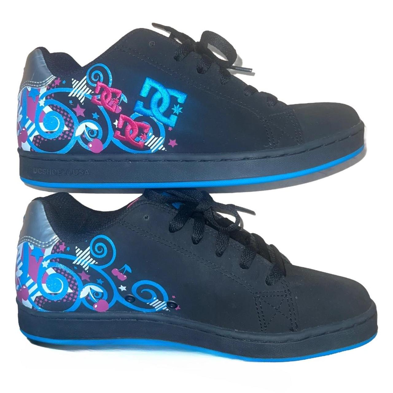 super rare vintage dc shoe co multi color cyber y2k... - Depop