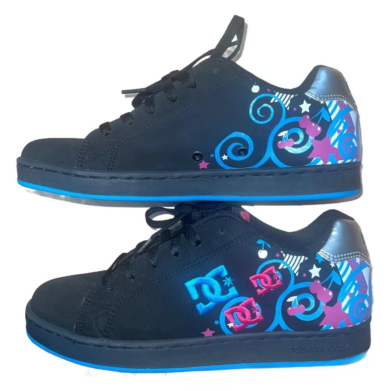 super rare vintage dc shoe co multi color cyber y2k... - Depop