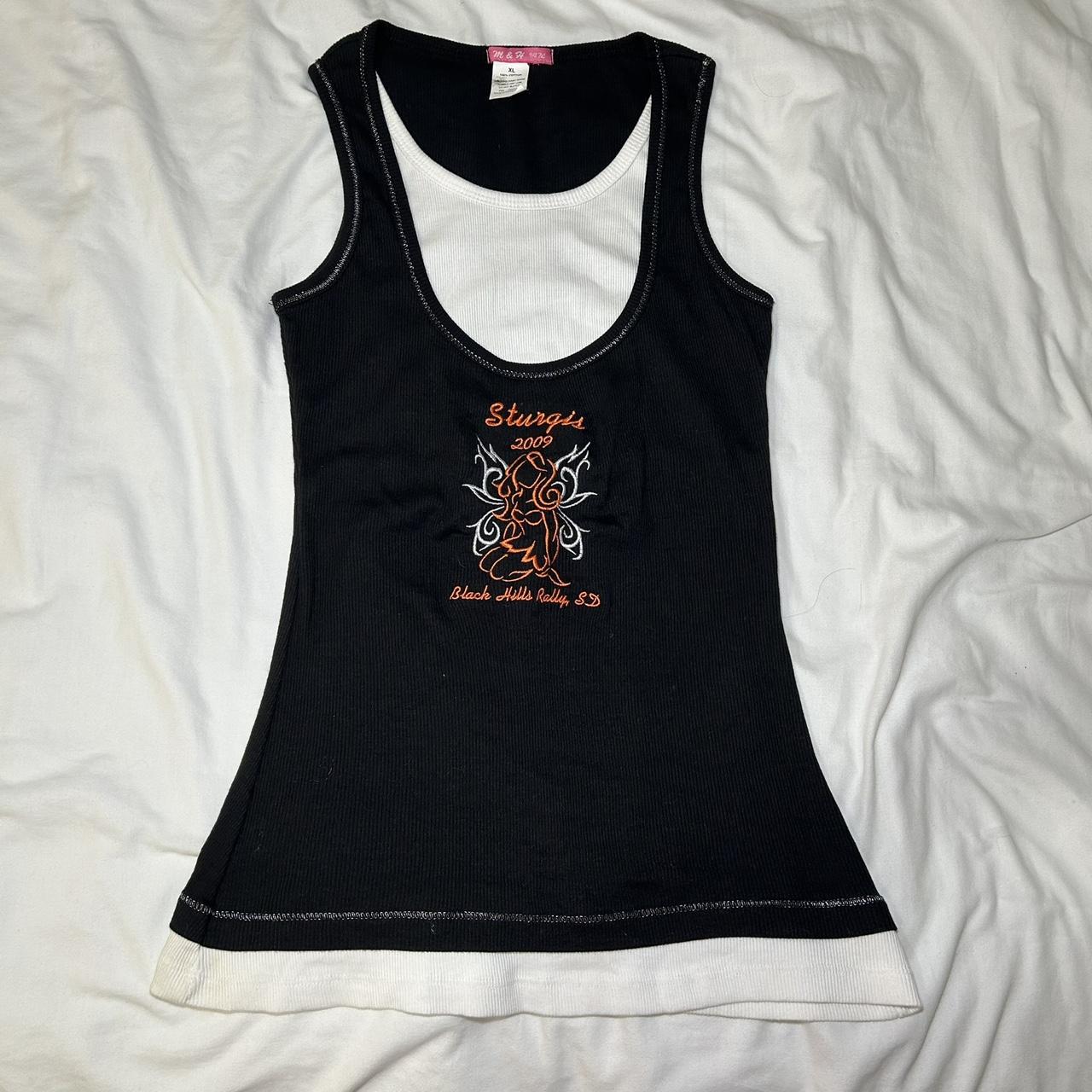 Early 2000’s Sturgis tank top Super girly and cute... - Depop