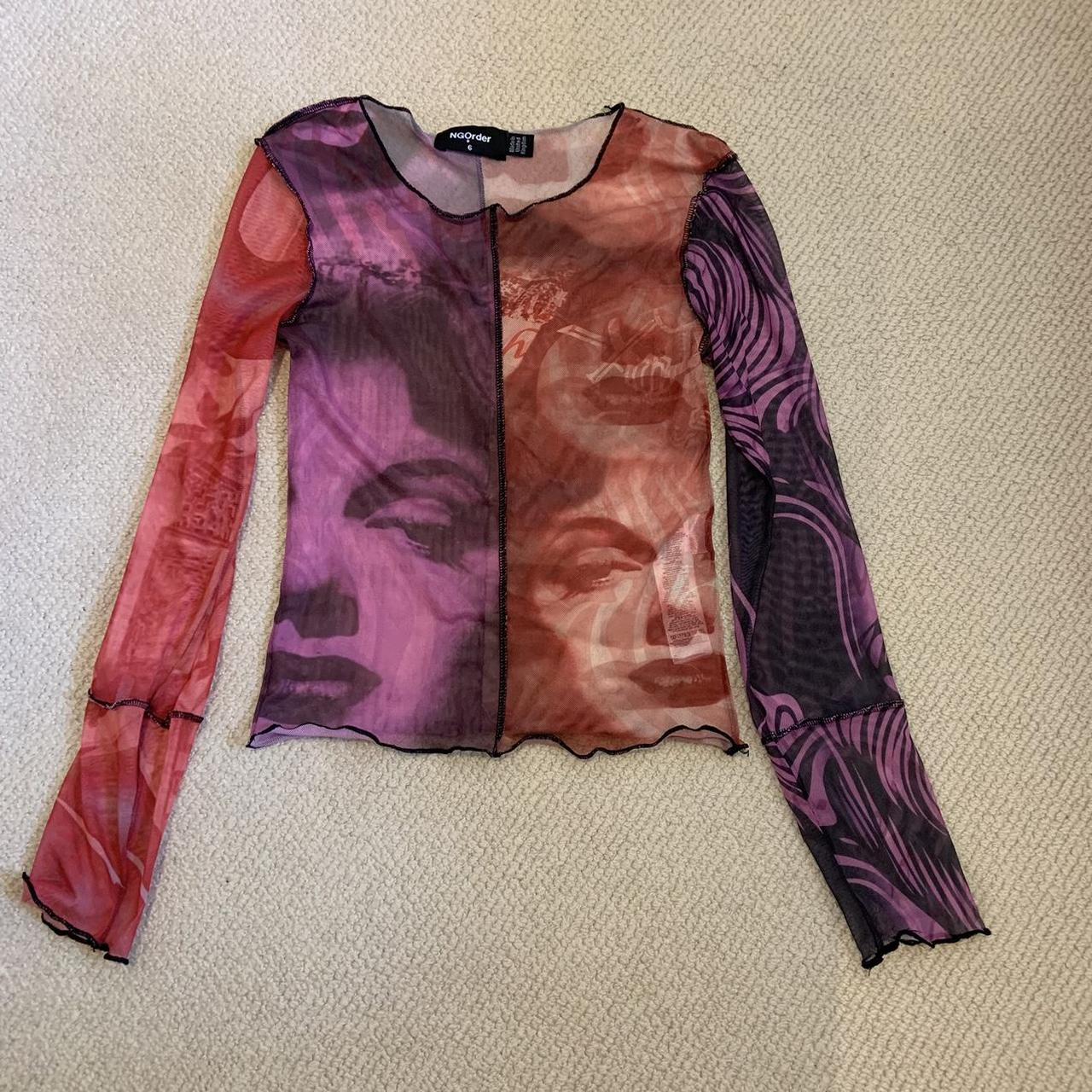 Cool mesh top 🤩 Graphic print mesh top, great... - Depop