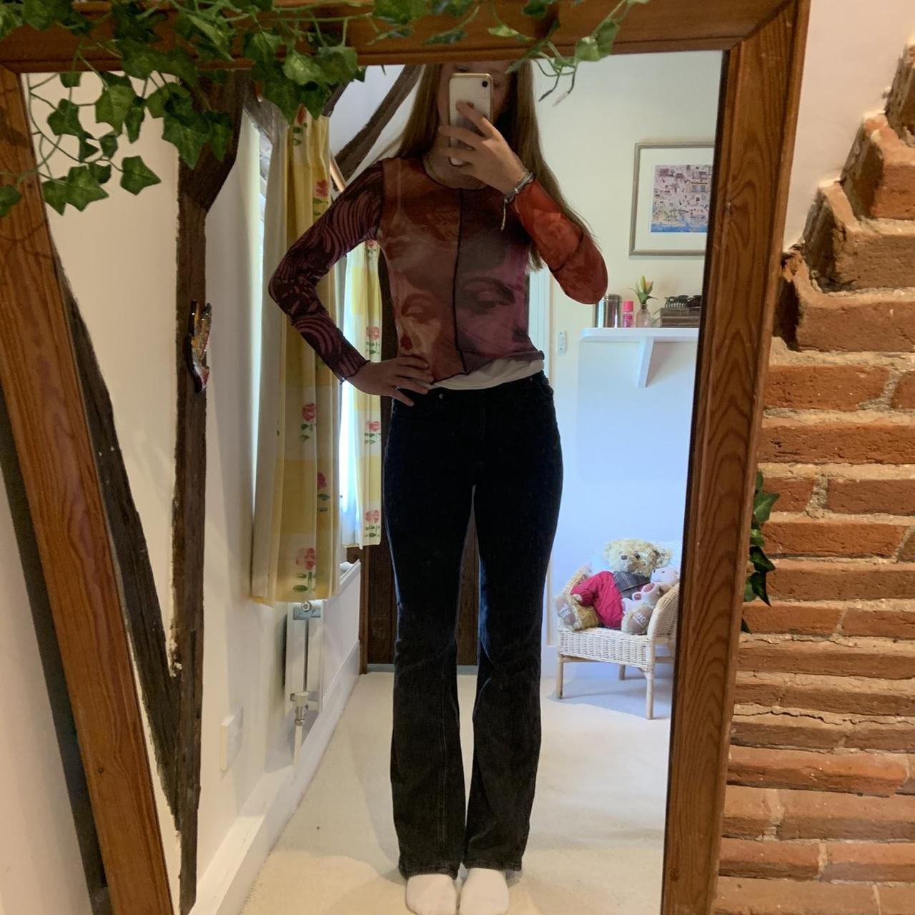 Cool mesh top 🤩 Graphic print mesh top, great... - Depop