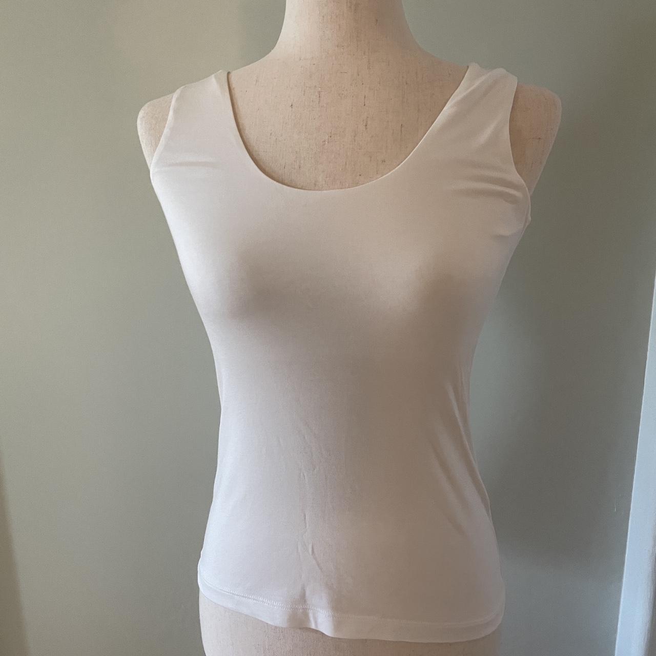 Donna Karan New York white basic tank top. With... - Depop