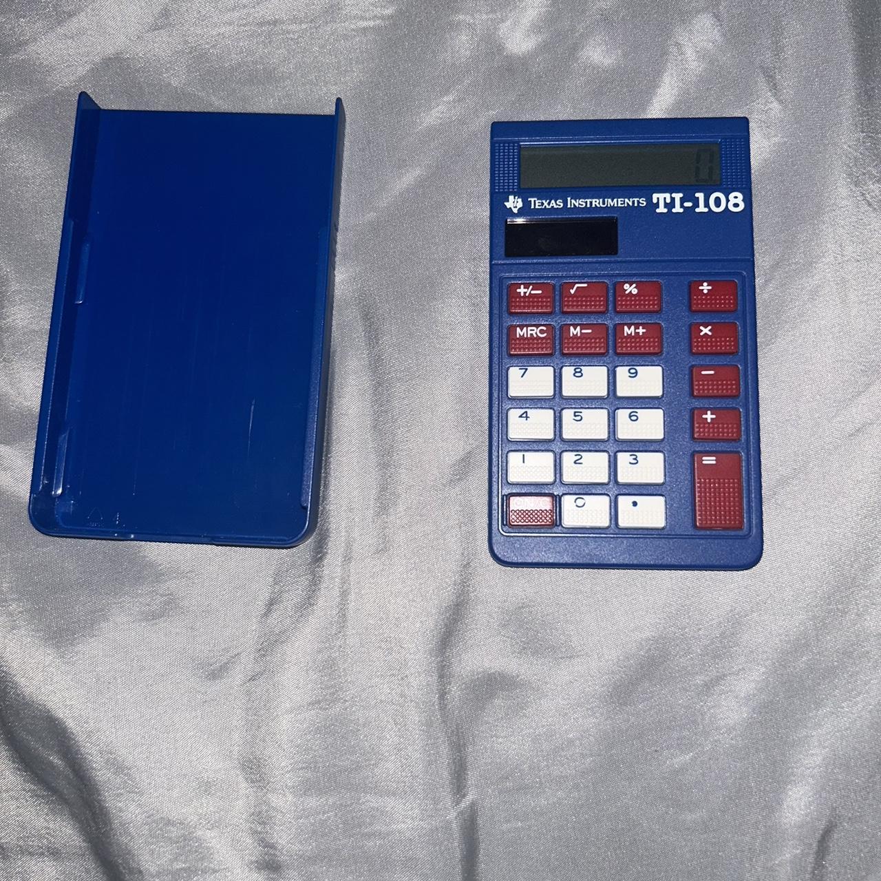 Blue Texas Instruments calculator TI-108 Used only... | Depop