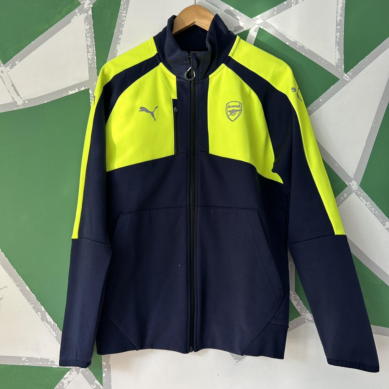 Vintage Men's Puma Official Arsenal Navy Yellow... - Depop