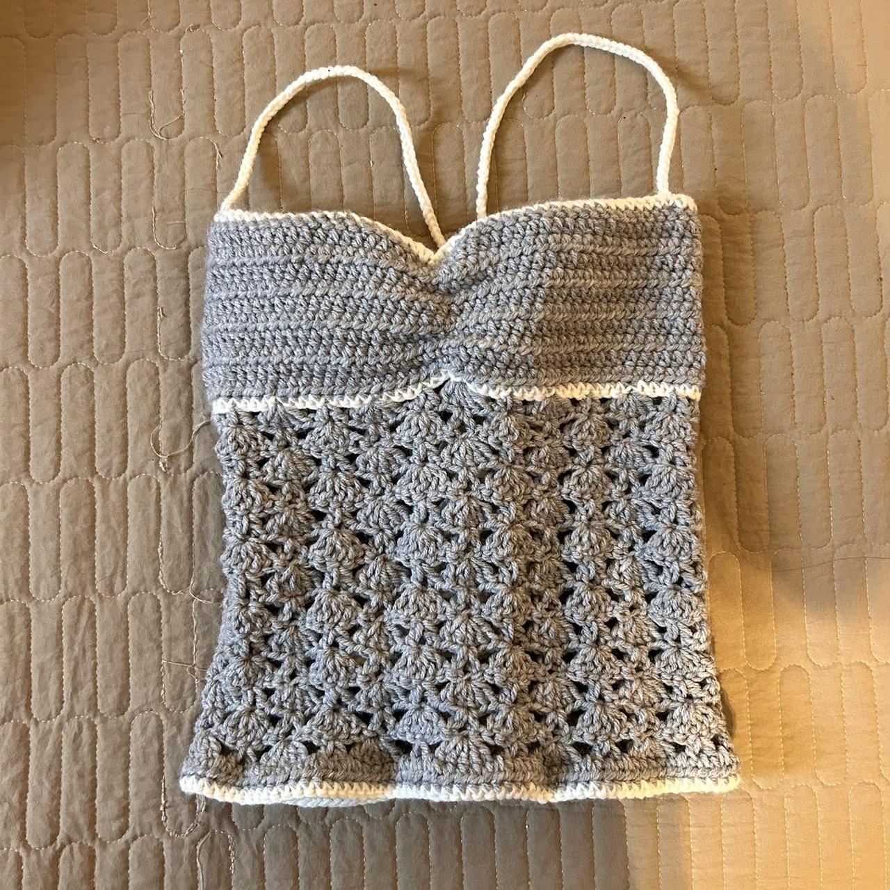 Handmade Crochet tank by me Fits Small Super cute... - Depop