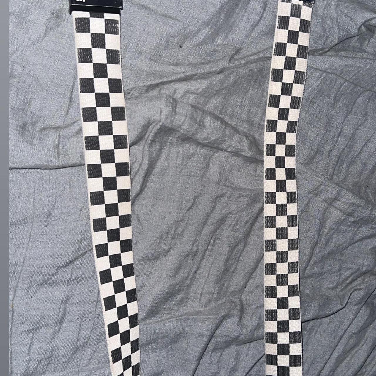 Black and white checkered Vans belt | Depop
