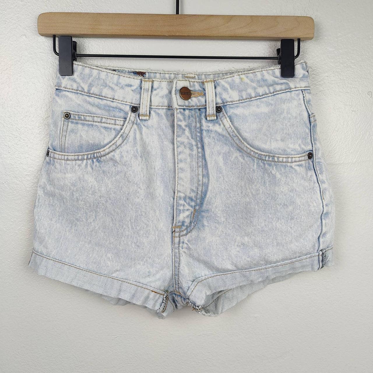 Vtg Edwin Jean Shorts Womens 25 Light Wash Cuffed... - Depop