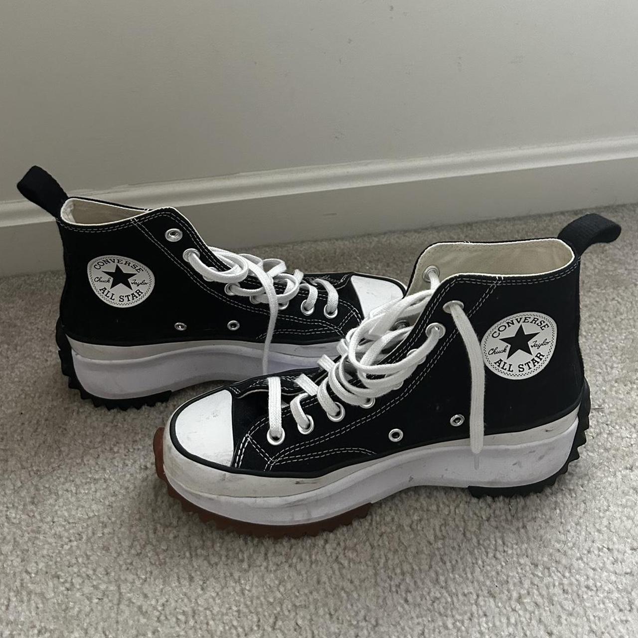 run star hike platform converse easy to clean,... - Depop