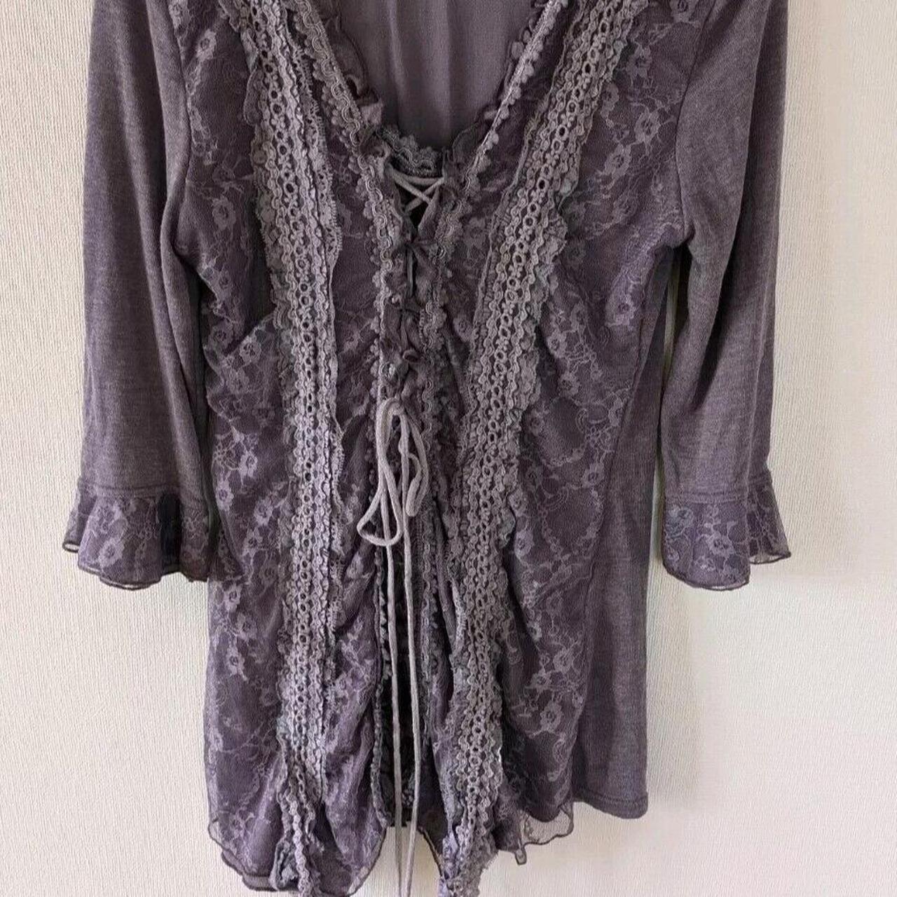 Pretty Angel Tunic Top Lavender Purple Lace Up Tie... - Depop