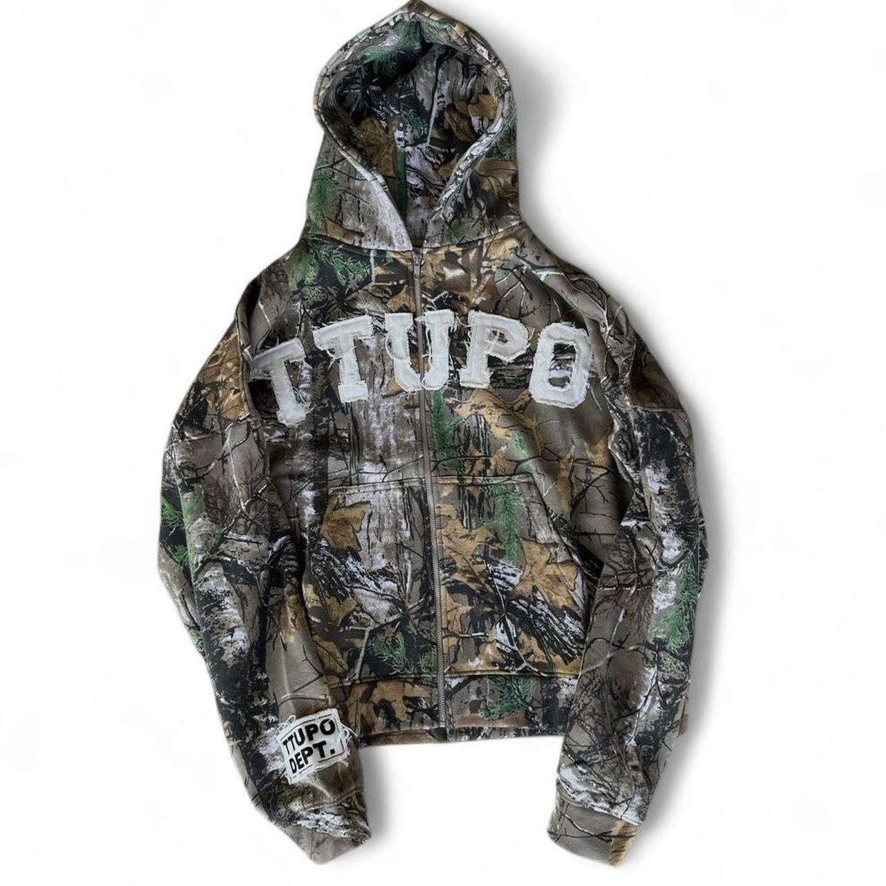Y2k Camo Zip-Up (TTUPO) 💚 Good condition - Medium... | Depop