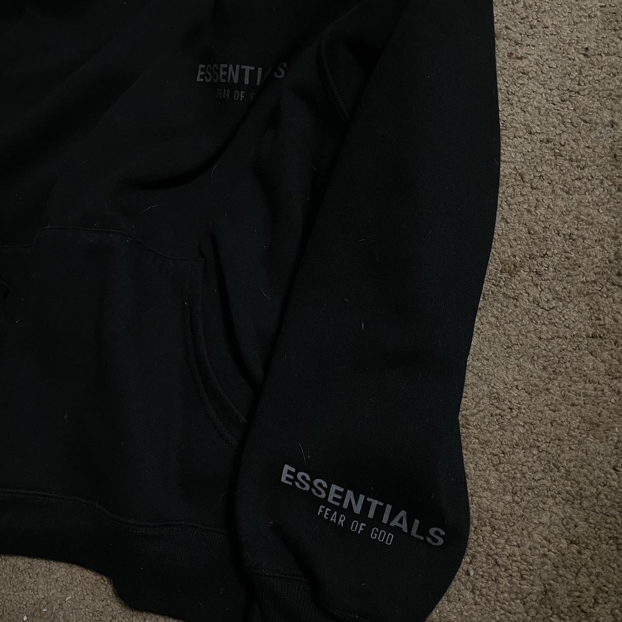Black essentials hoodie size small (oversized) has... - Depop