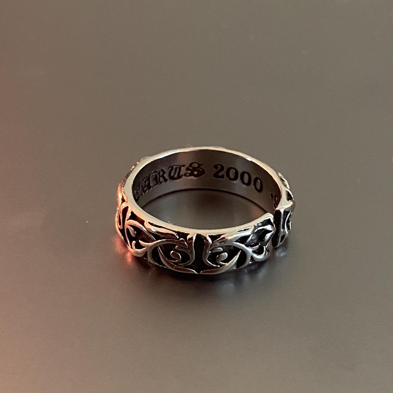Chrome hearts inspired adjustable ring Size: 8 &... - Depop