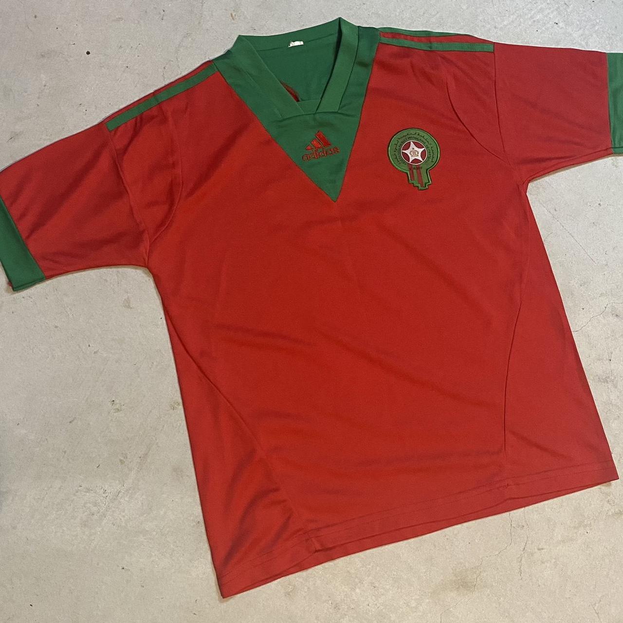 Morocco Soccer Jersey Morocco Home 2013 Home Red... - Depop