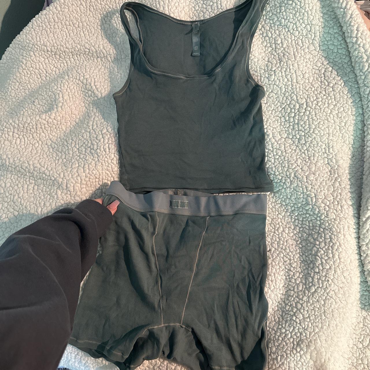 large kyanite cotton rib skims set great condition... - Depop