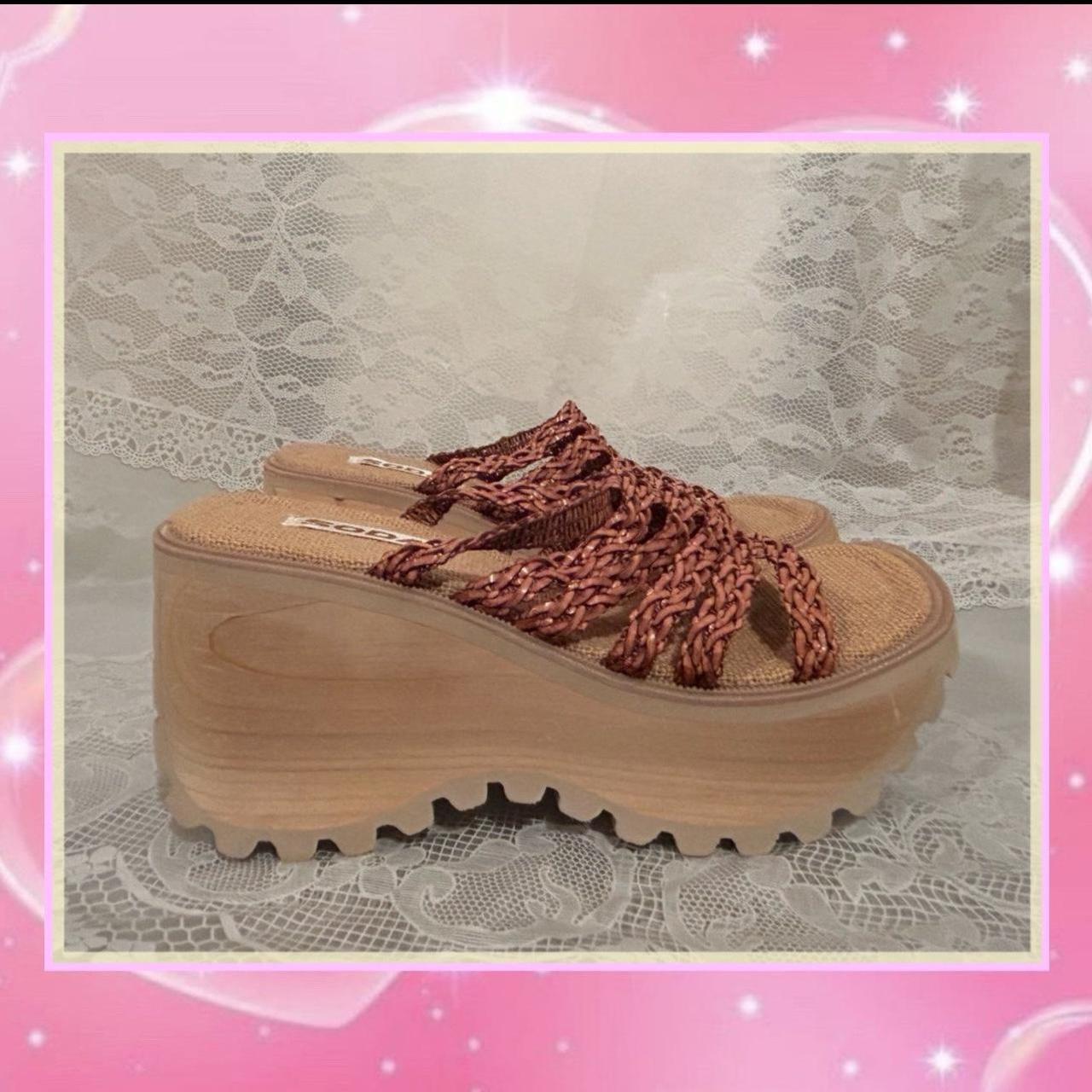 Vintage 90s/Y2K Chunky Platform Wedges Deadstock... | Depop