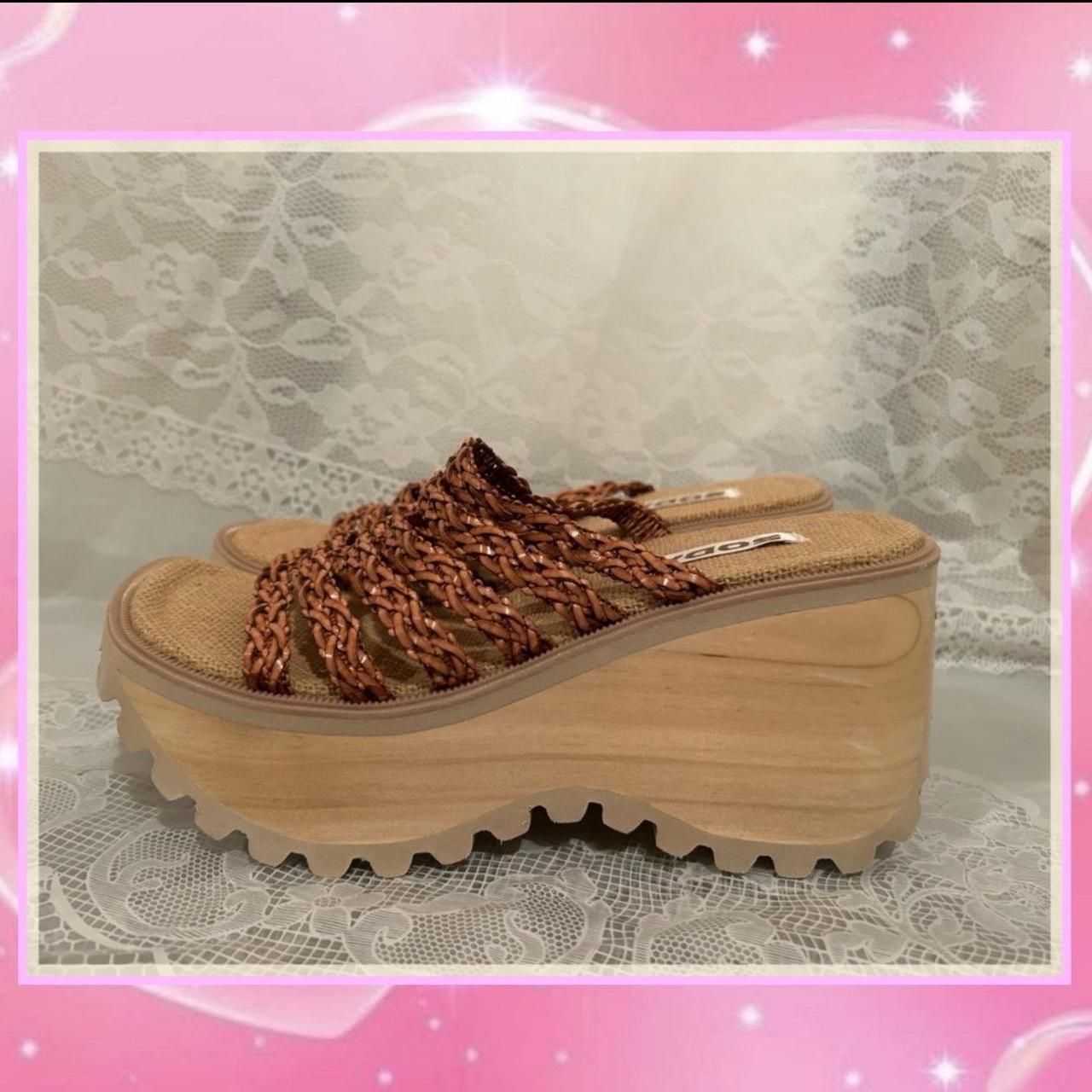 Vintage 90s/Y2K Chunky Platform Wedges Deadstock... | Depop