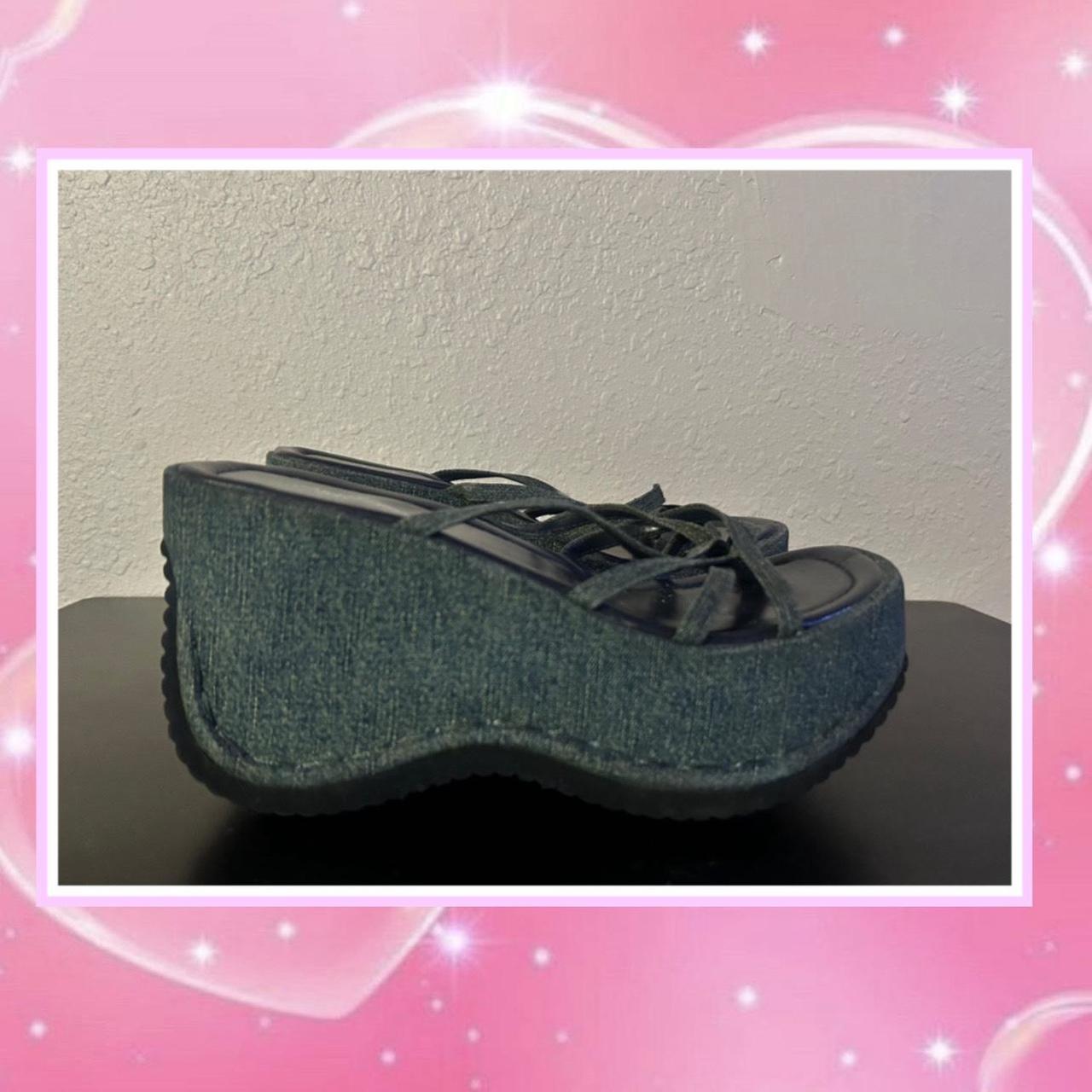 Vintage 90s/Y2K Chunky Platform Wedges Excellent... | Depop
