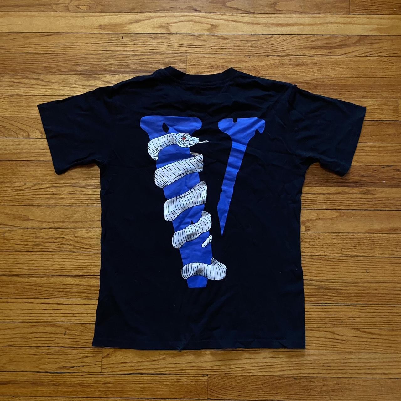 VLONE Blue snake shirt, fits like a L sent to me by... - Depop
