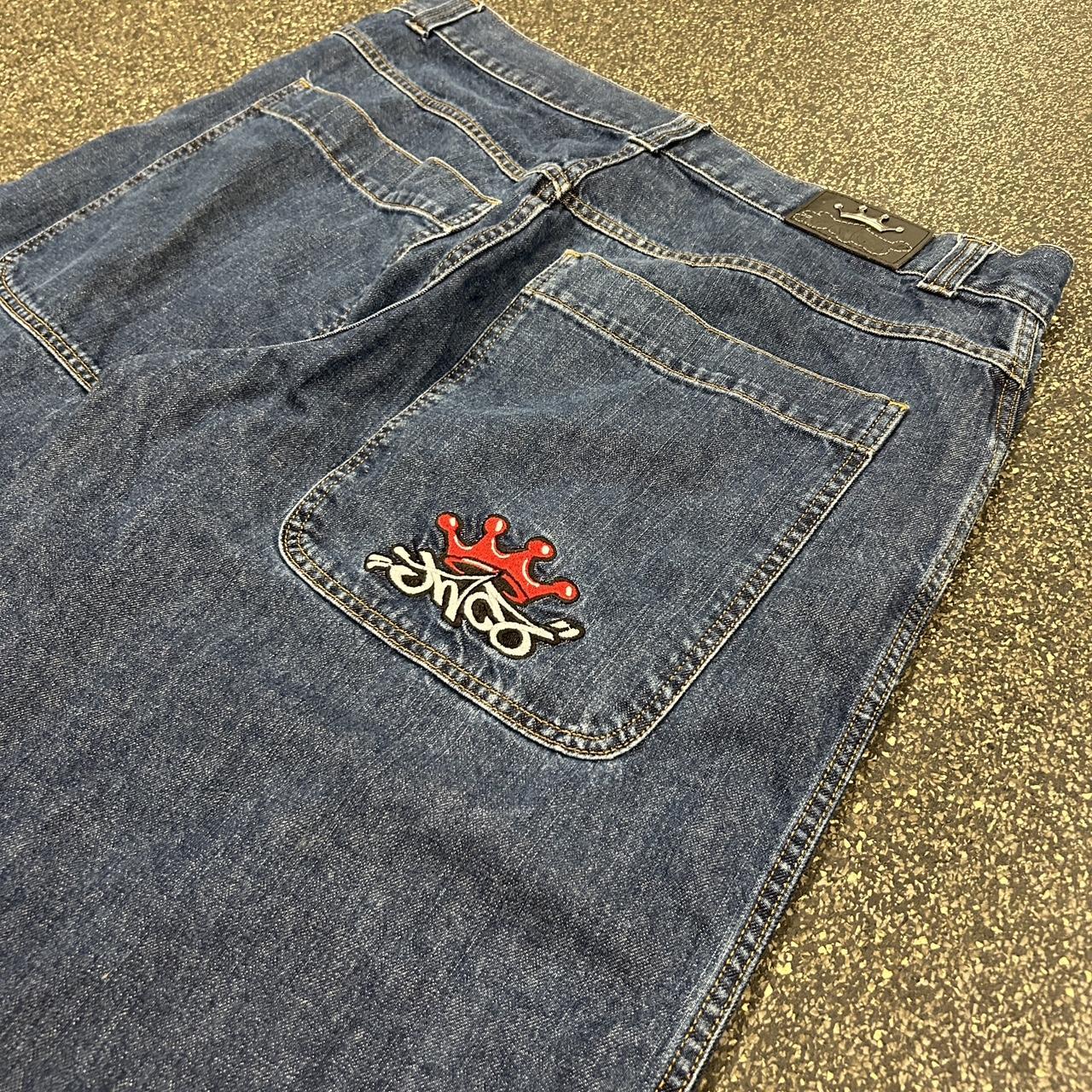 Rare deadstock 2010s JNCO stonewash blue Red Crowns,... - Depop