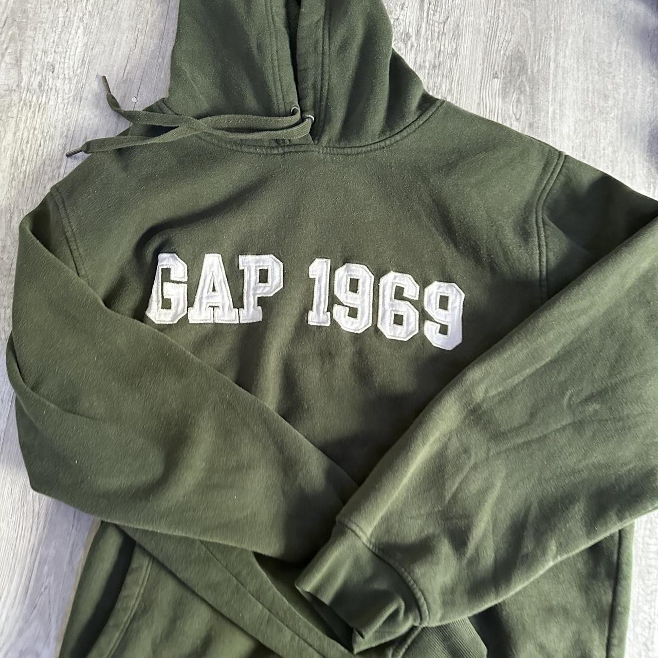 Vintage 1969 Gap hoodie (Green) #gaphoodie #gap - Depop