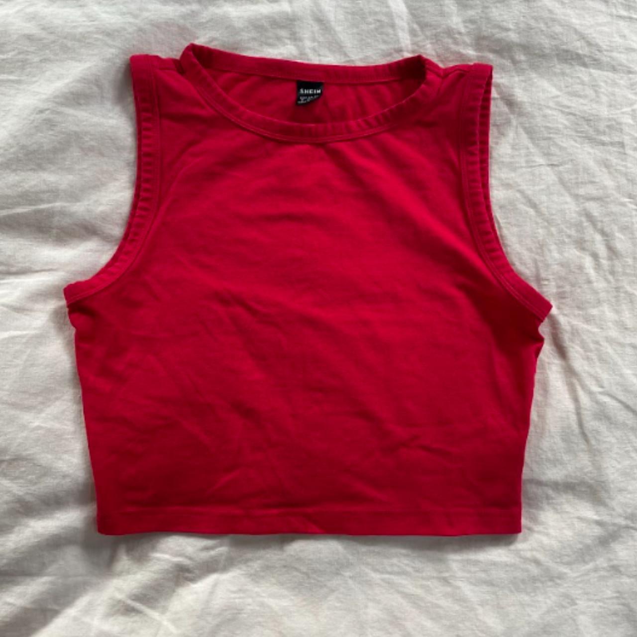 Red y2k crop top Style- High neck Size- S dm me if... - Depop