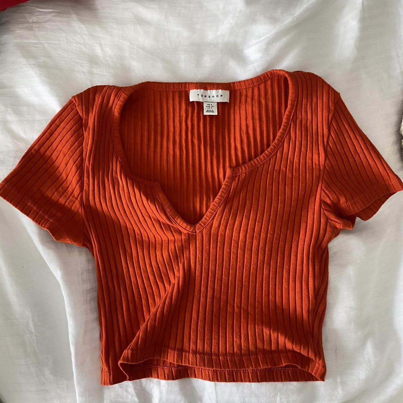 Cute red top shop crop top x Red/ orange colour Size... - Depop