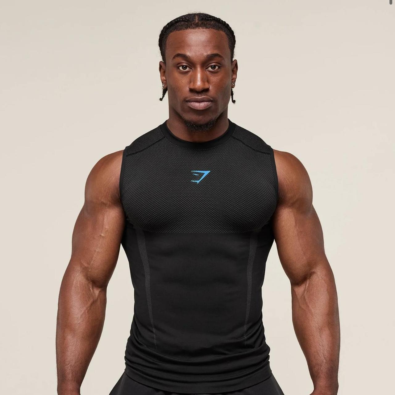 Gymshark Onyx v5.0 Midnight Tank Black/Onyx... | Depop