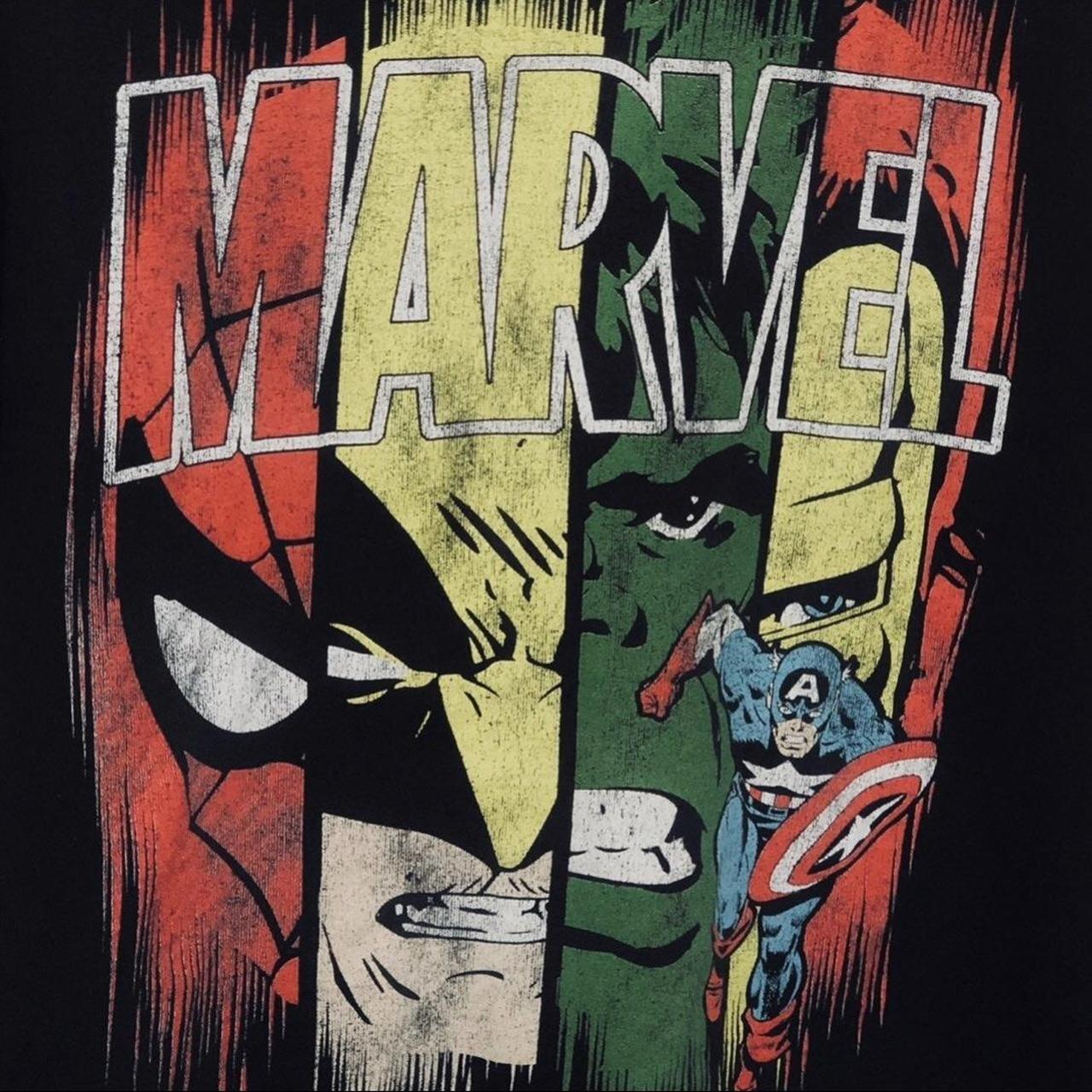 Vintage Style Marvel Universe Character Graphic... - Depop