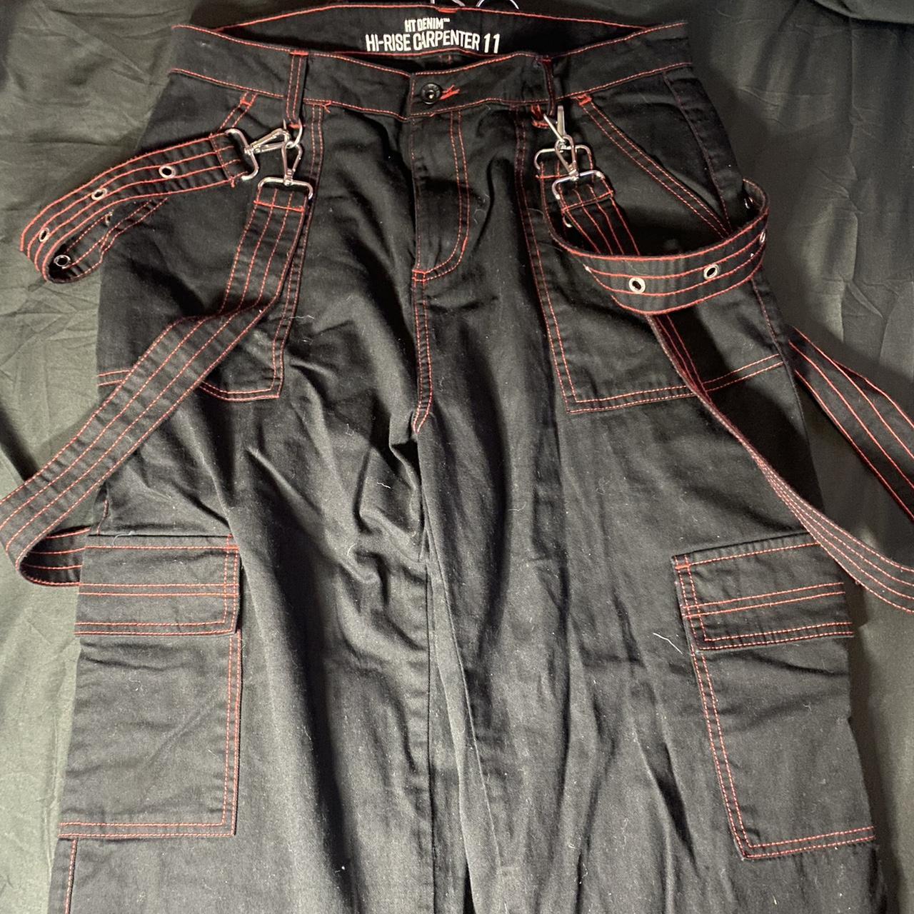 Emo Black and Red Hot Topic Tripp Pants #skater ... - Depop