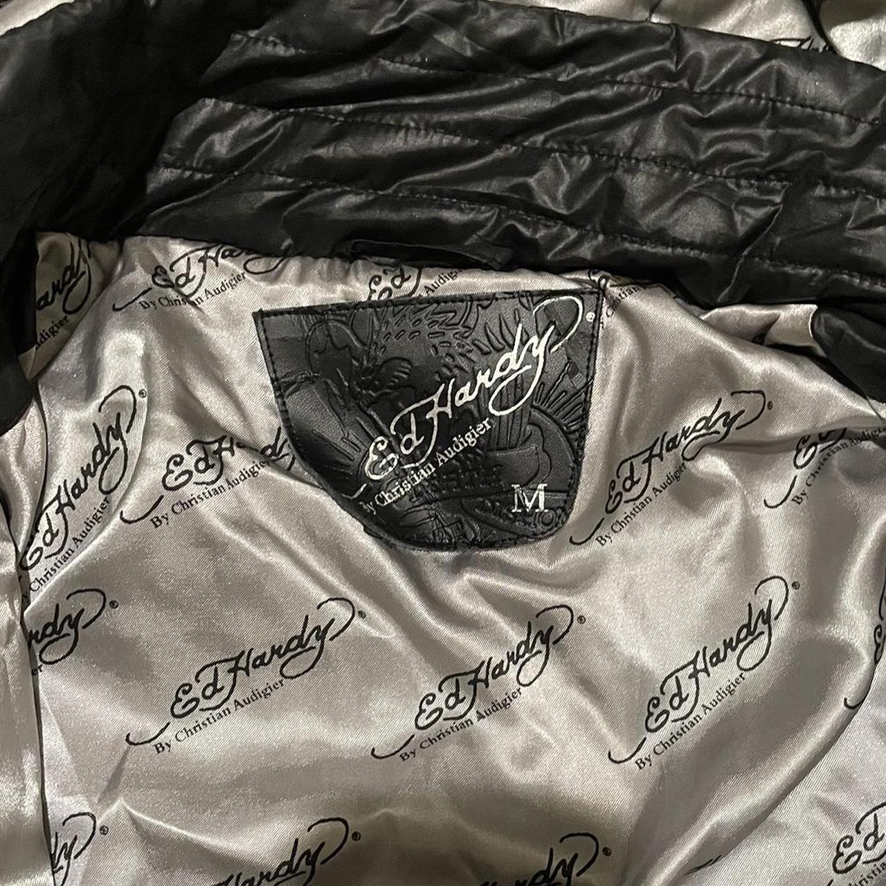 Ed Hardy Jacket Insane Designs All Over Jacket Fur... - Depop