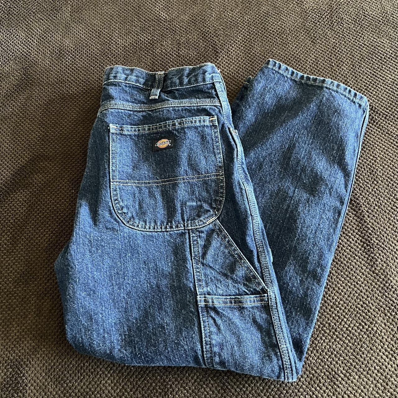 Dickies Blue Carpenter Jeans Waist 34 Length Depop
