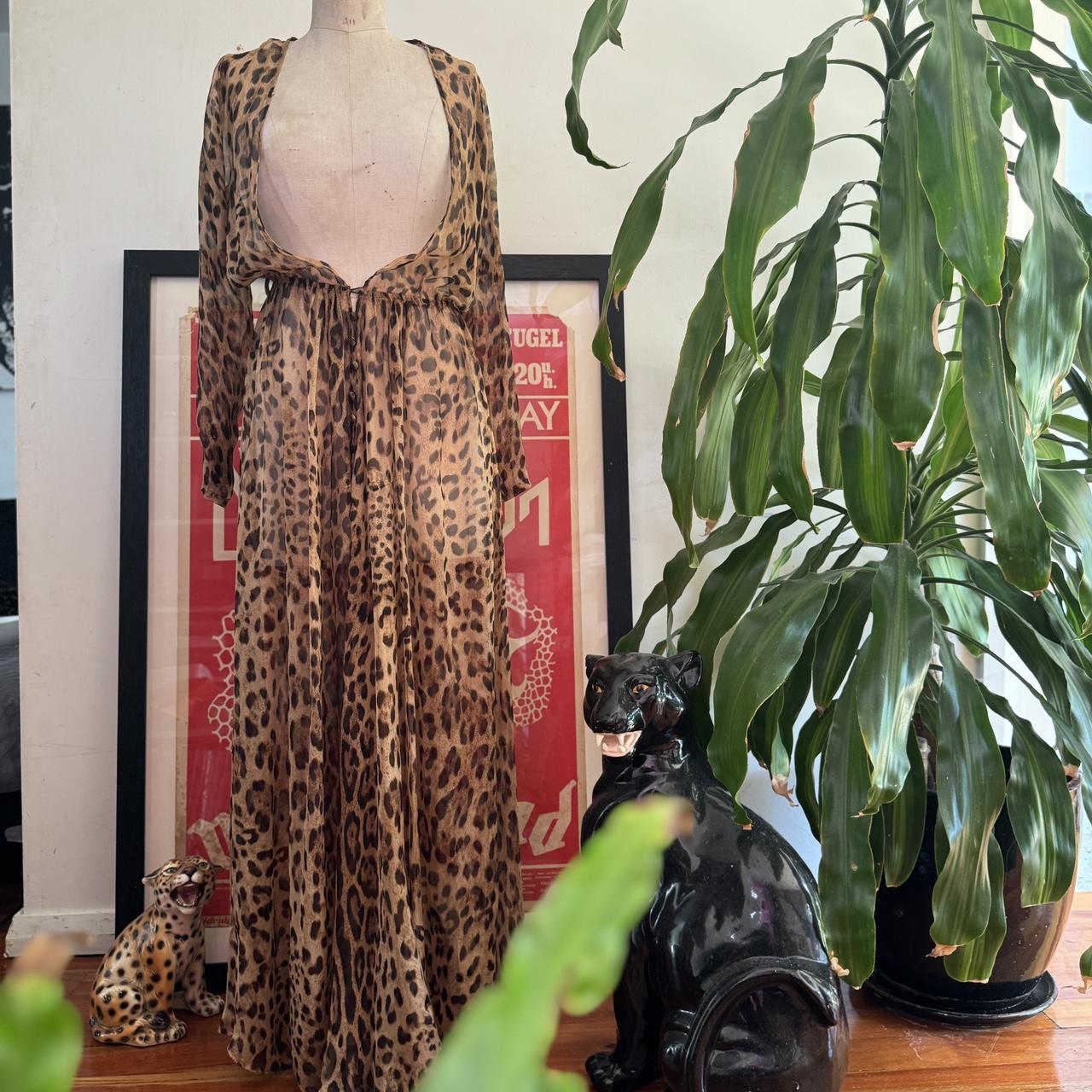 Rat Boa The Rafaela // Pure Silk Maxi Dress Leopard... | Depop
