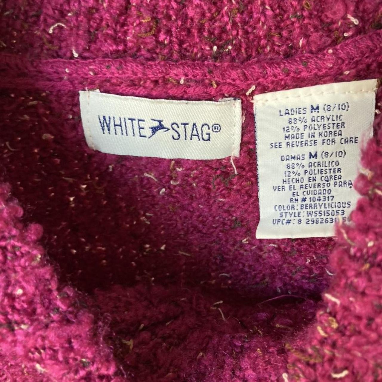 Y2K vintage White Stag knit sweater size medium No... - Depop