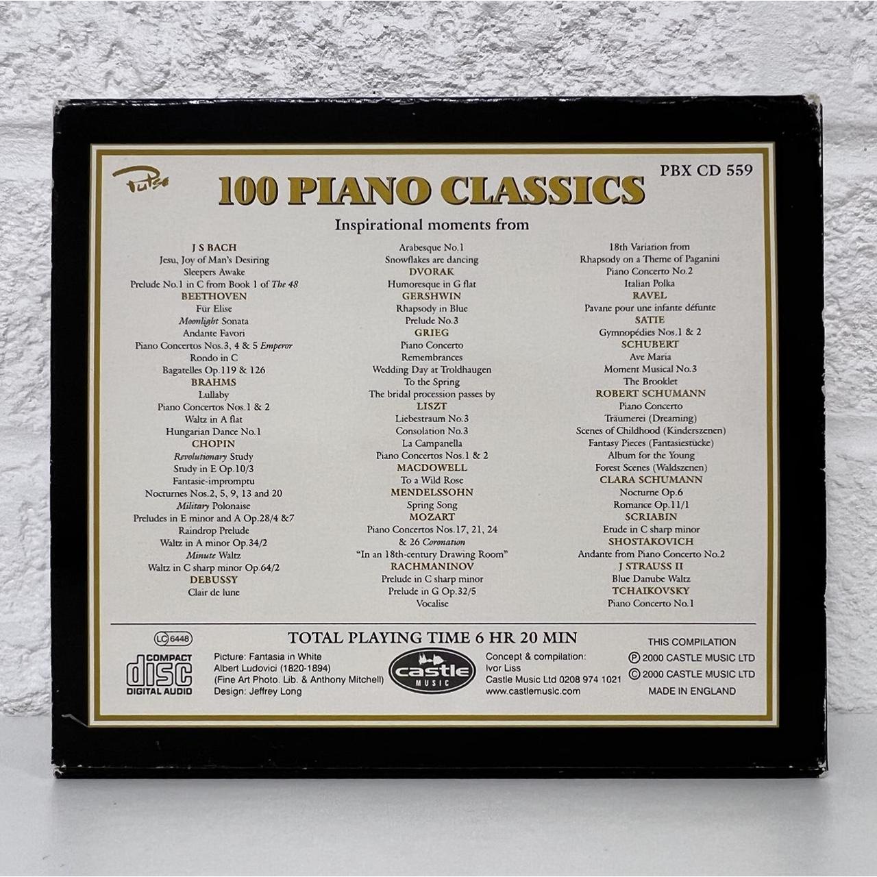 100 Piano Classics CD Collection Box Set Of 5 CDs... - Depop