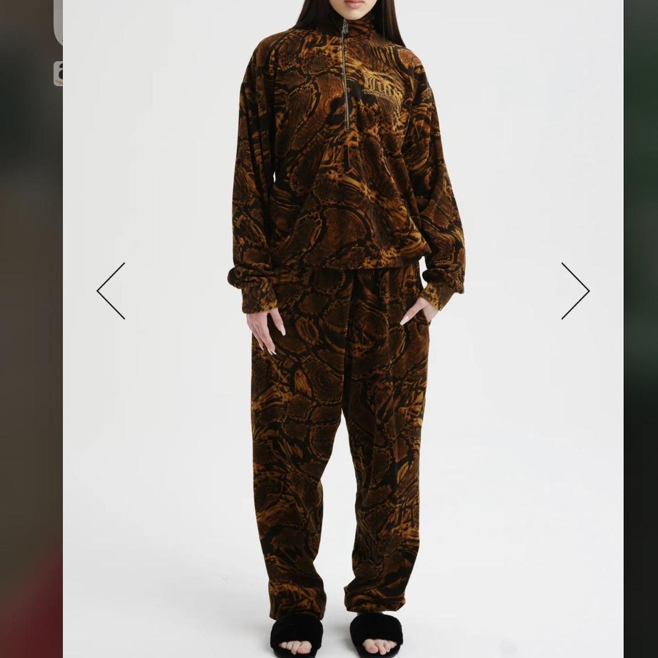 Aries Arise Women's Brown and Yellow Joggers-tracksuits | Depop