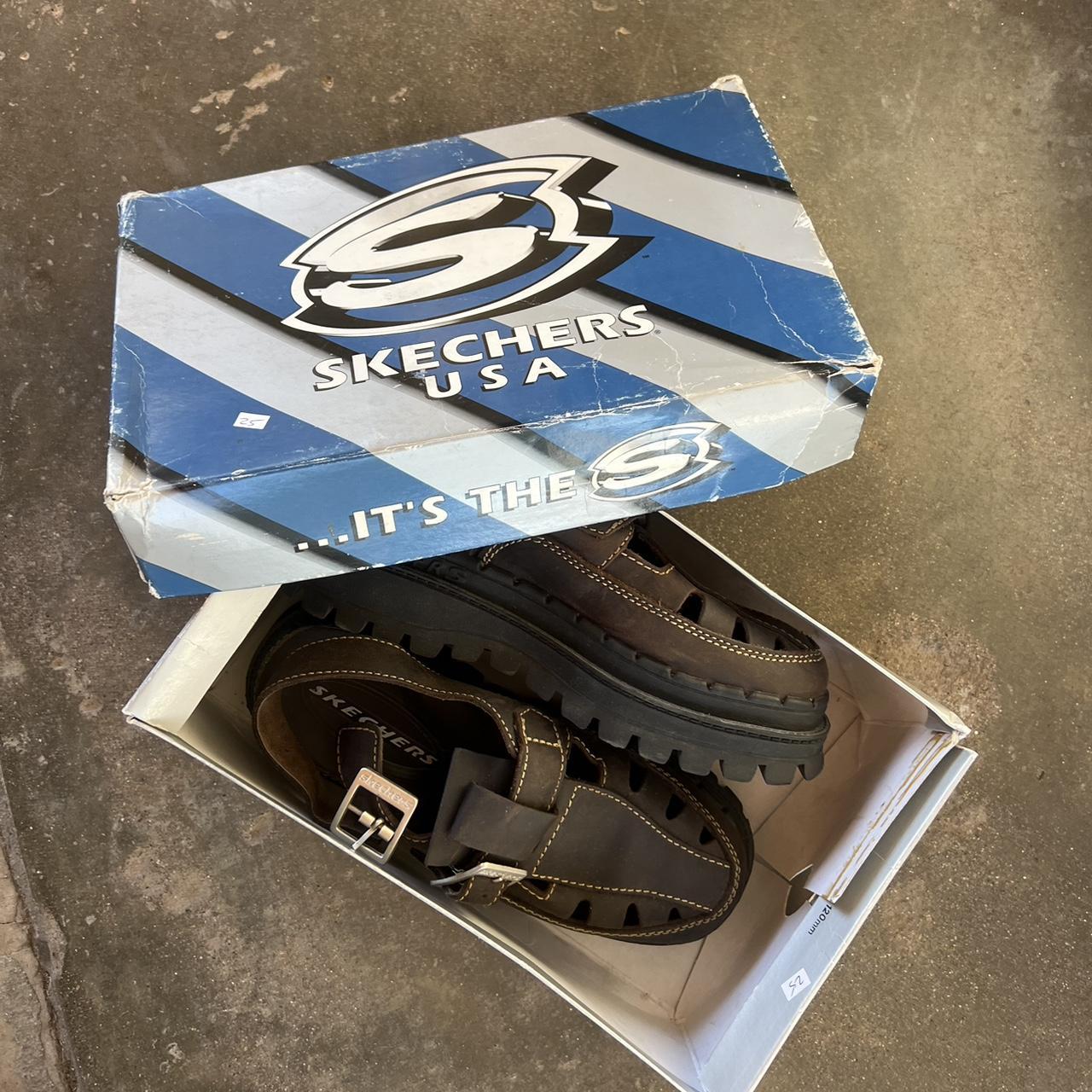 vintage sketcher brown sandals- new w/ box size:... - Depop
