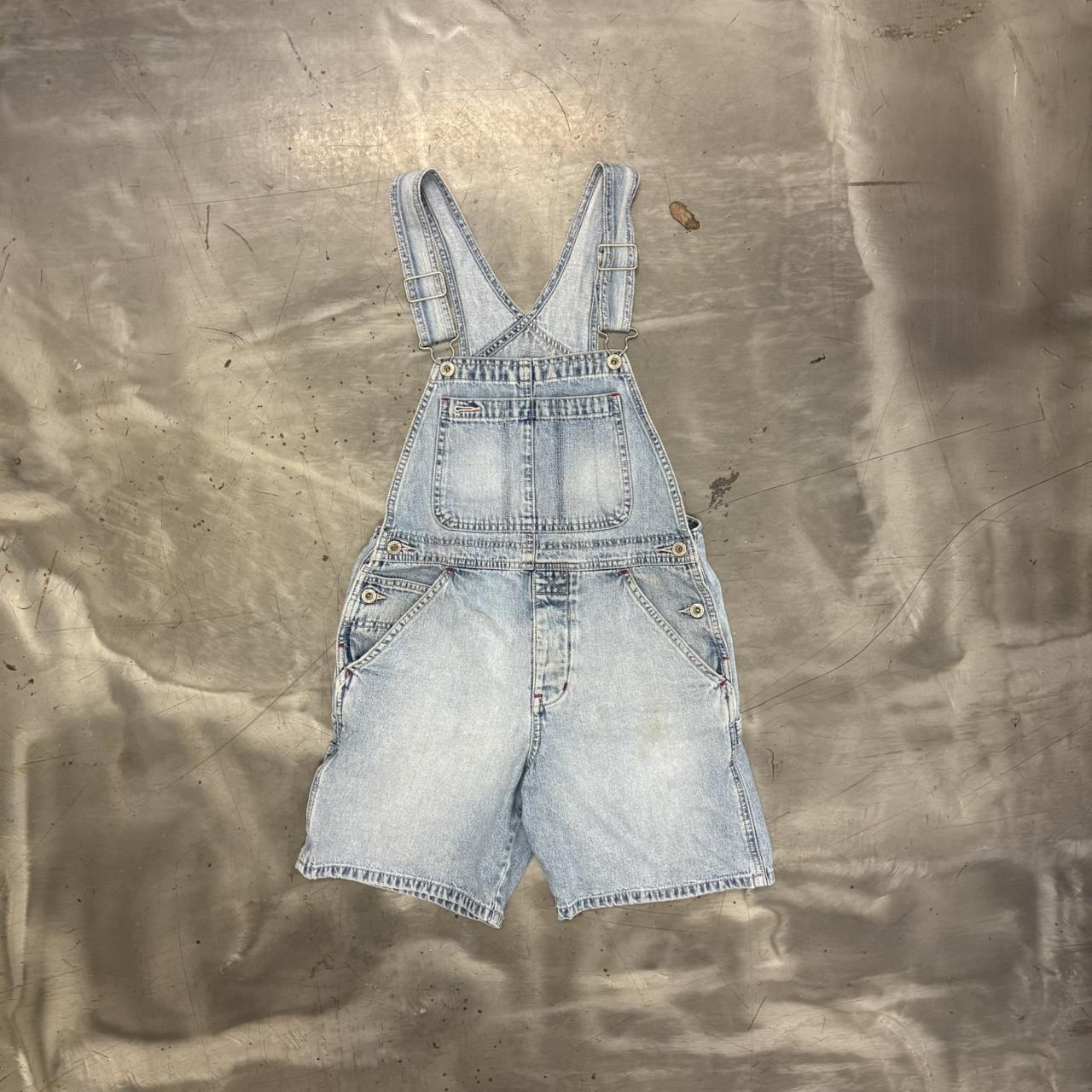 y2k gap denim overalls size: tagged L, looks like... | Depop