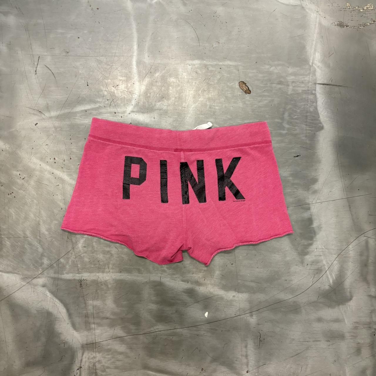 y2k victoria secret PINK micro cut off shorts size:... | Depop