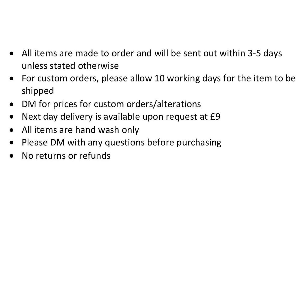 * SHOP POLICIES * * please read before purchasing * - Depop