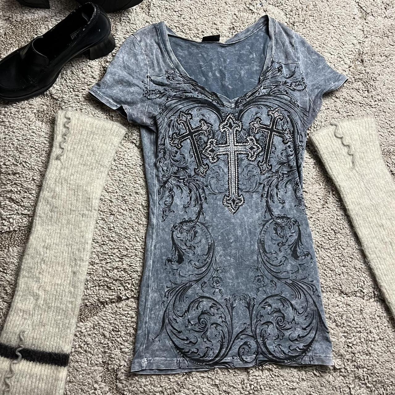 Cyber y2k mall goth mcbling top. Brand:... - Depop