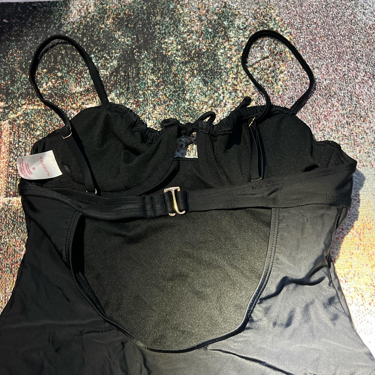 -Black Full Piece Swim Suit -Only worn once, No... - Depop