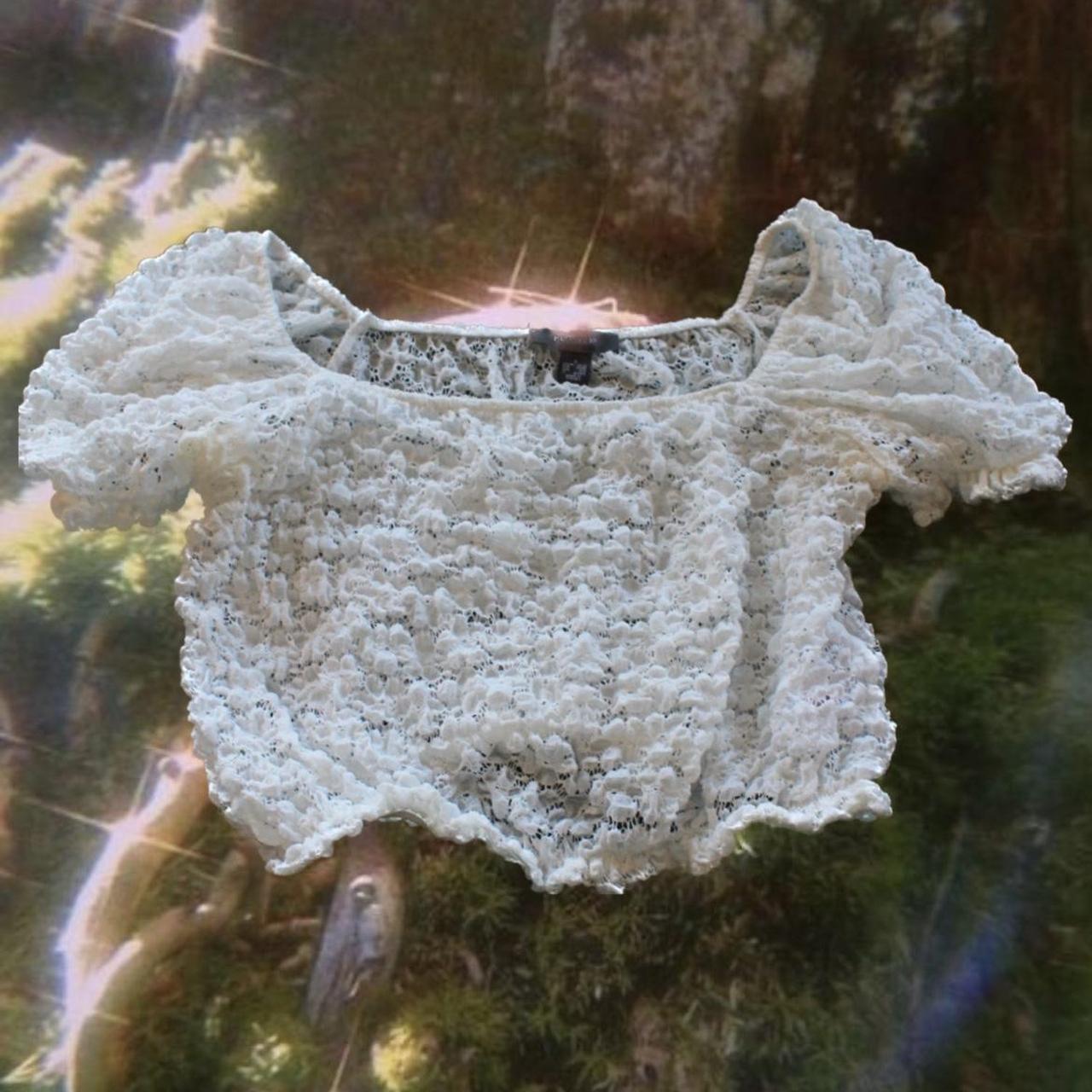 White Cottage-core top! Brand: Primark Size:... - Depop